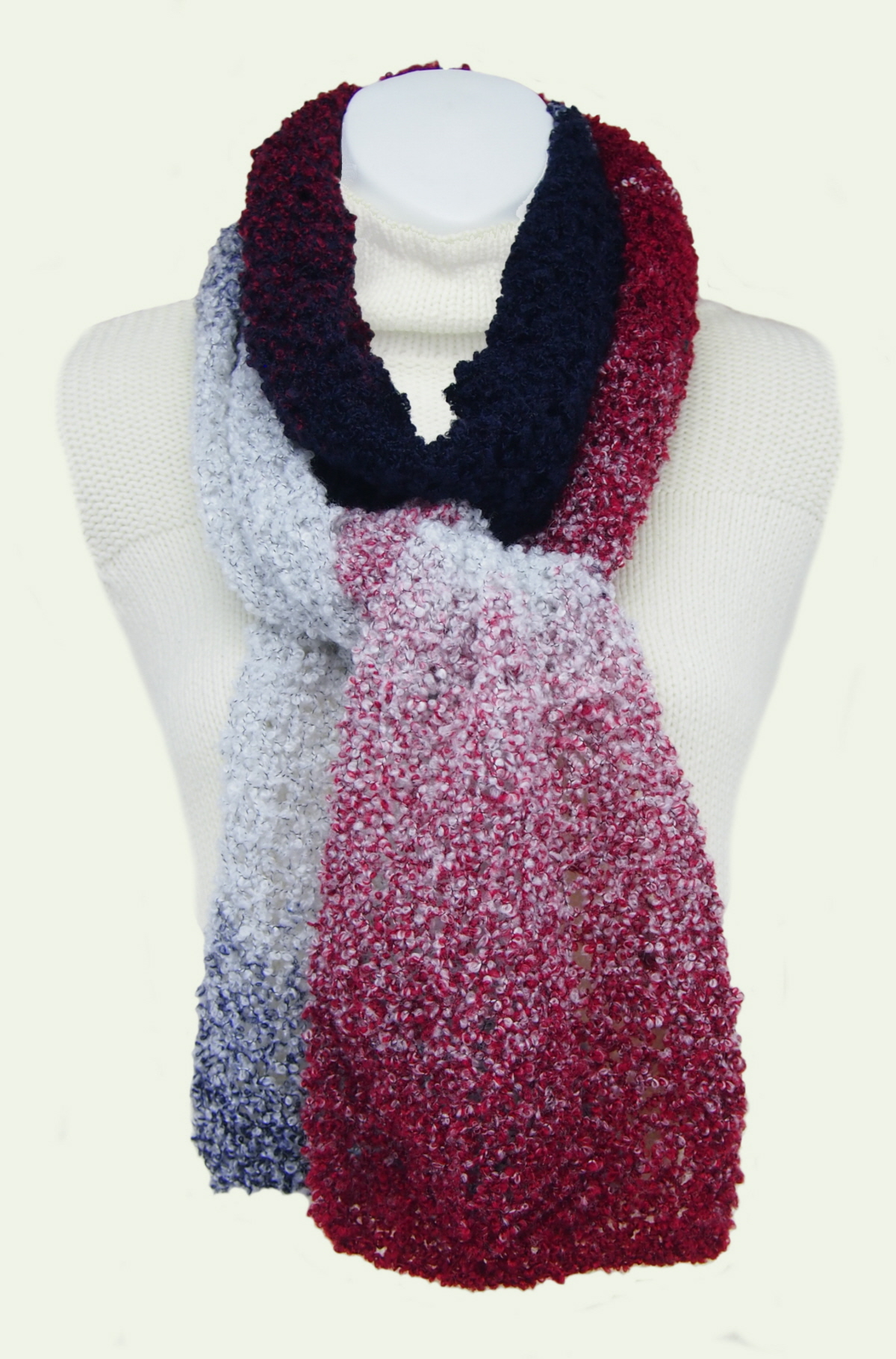SarongsEtc.com - Hand-Knit, Ombre Light-Weight Bouclé Scarves